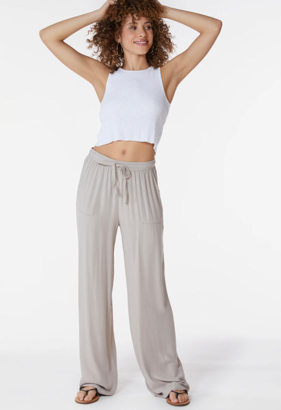 Bobi - Wide Leg Pant Tan – Whisper Boutiques